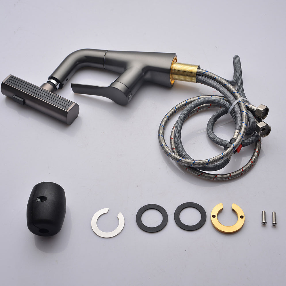 Goldenwarm Bathroom Faucet Multifunction Rotating Lifting Swivel Pull ...