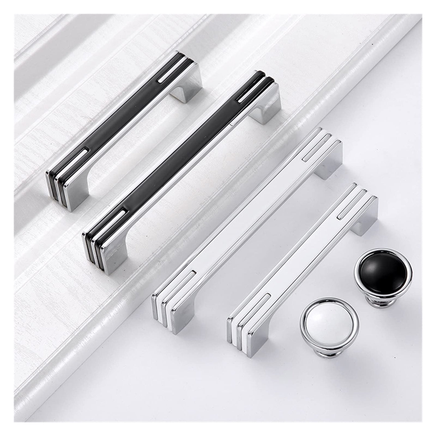 Goldenwarm Living Room Cabinet Pulls Modern Unique Chrome Kitchen ...