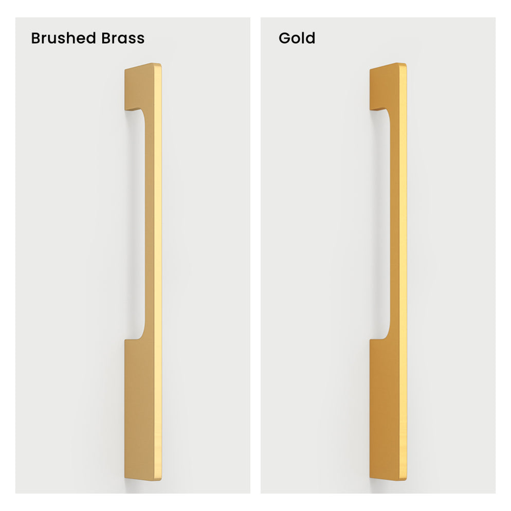 Goldenwarm Solid Brass Modern Slimline Gold Cabinet and Drawer Handles