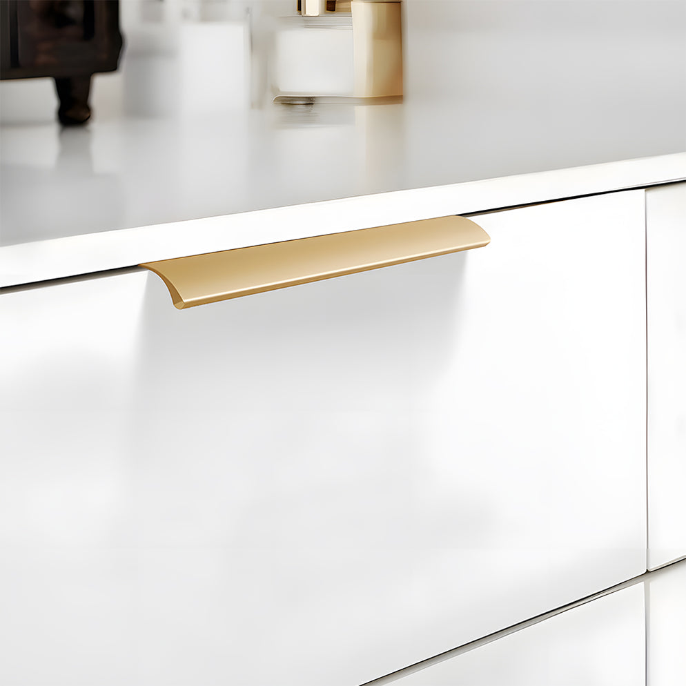 Modern Kitchen Cupboard wardrobe door Edge Cabinet Handles | Goldenwarm