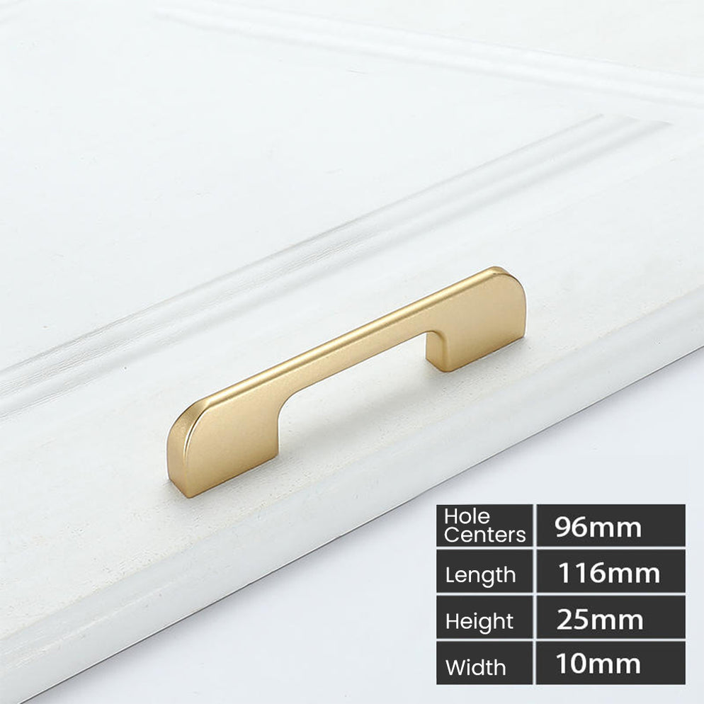Goldenwarm Solid Aluminum Alloy Modern Long Cabinet and Drawer Handles
