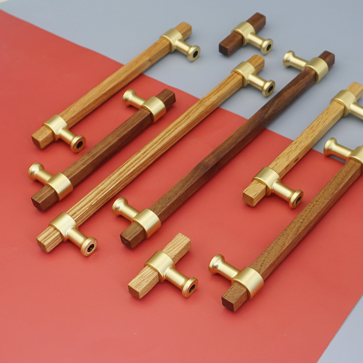 Goldenwarm Drawer Pulls Kitchen Wooden Cabinet Handles Beech Wood ...