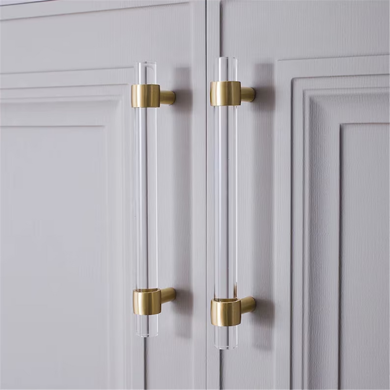 Goldenwarm Clear Acrylic Kithcen Trash Cabinet Pulls Drawer Dresser Handles
