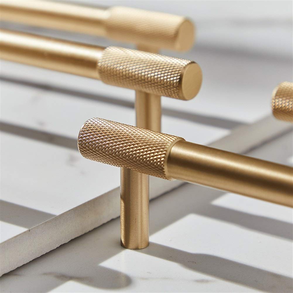 Goldenwarm Brass Cabinet Handles Gold Modern Cabinet Pulls for Kitchen