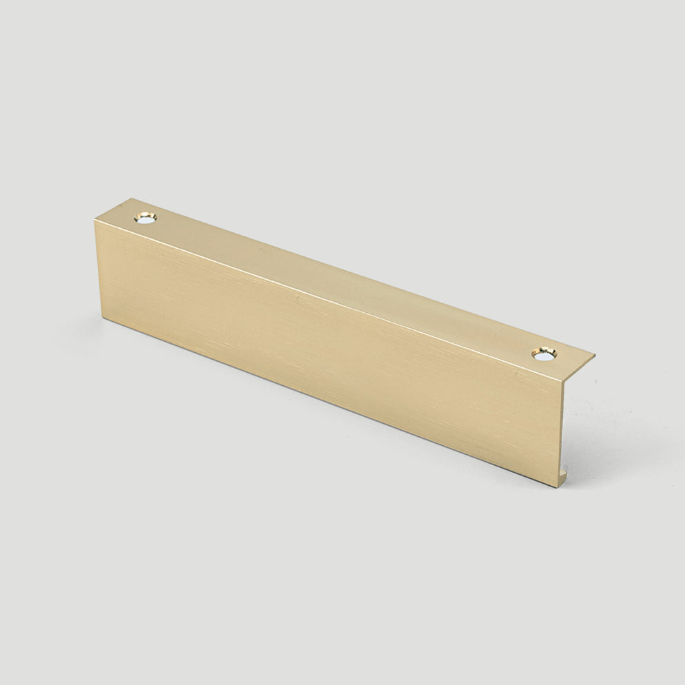 Goldenwarm Modern Gold Black Kitchen Cupboard Cabinet Edge Pull Handles