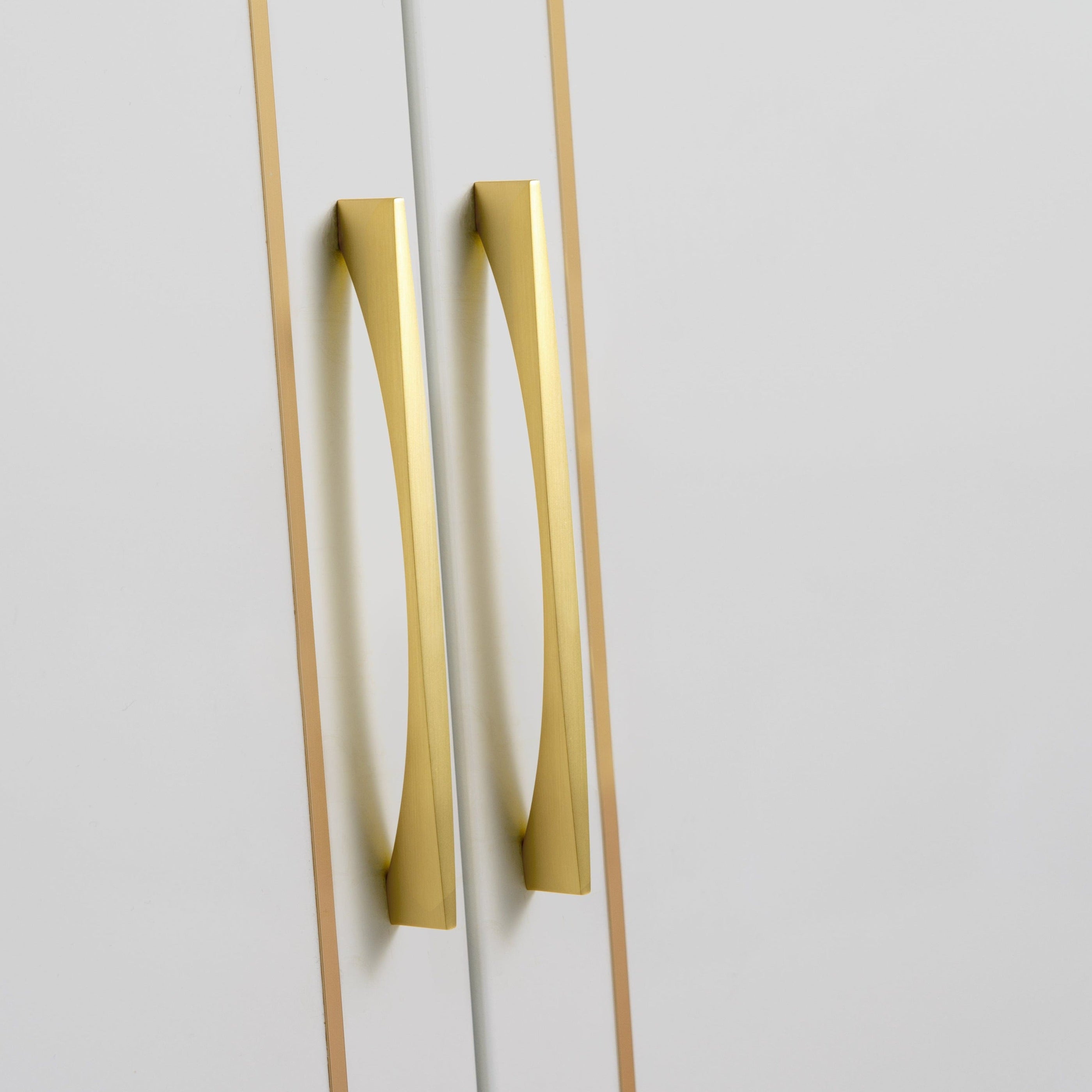 Goldenwarm Modern Cabinet and Drawer Handles Brass Wardrobe Door ...