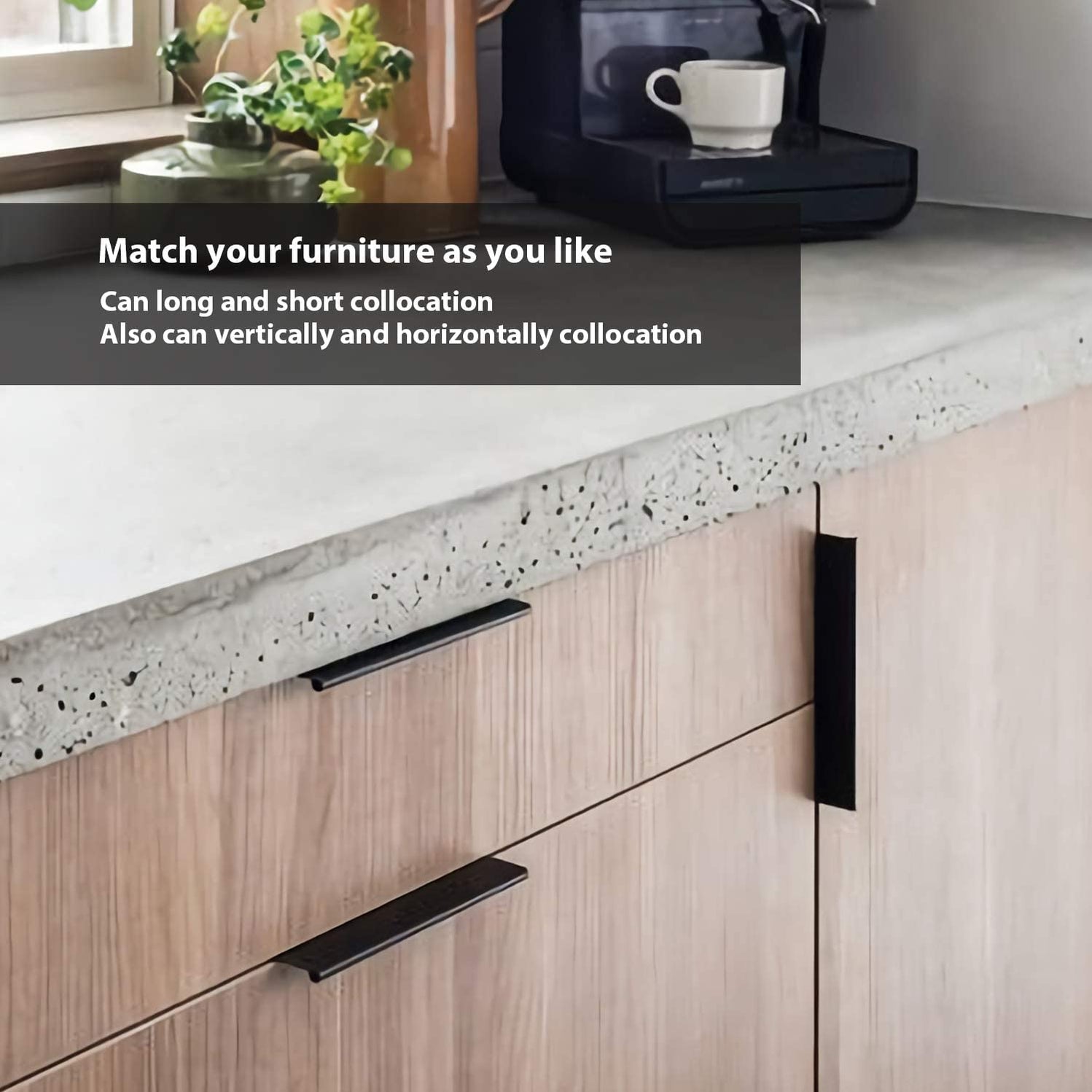 Goldenwarm Cabinet Edge Pull Modern Cabinet Handles Kitchen Cabinet ...