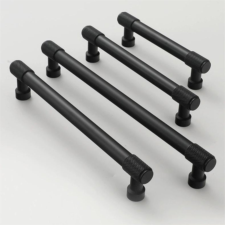 Goldenwarm Simple Modern Kitchen Cabinet Handles Long Black Pulls