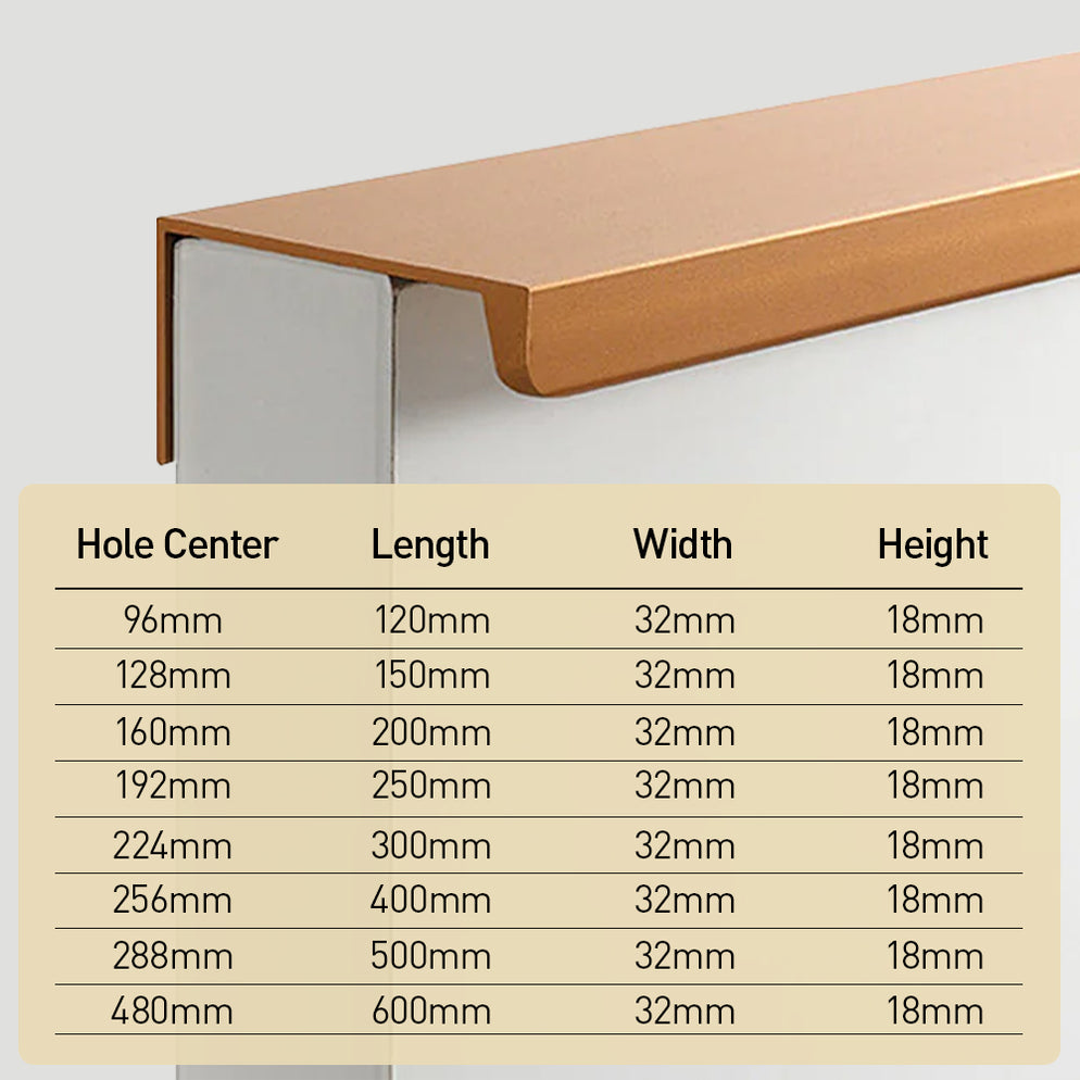 Goldenwarm Modern Gold Black Kitchen Cupboard Cabinet Edge Pull Handles