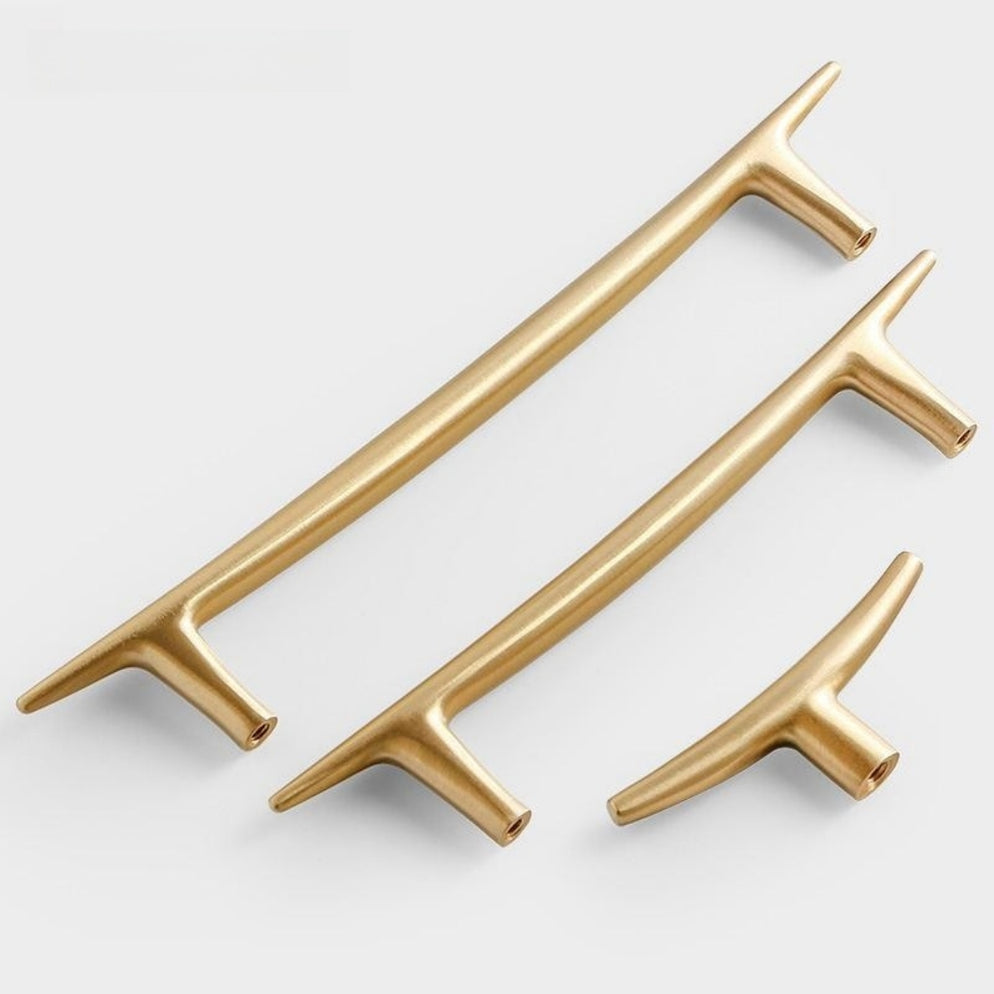 Goldenwarm Cabinet Handles Solid Brass Cabinet Pulls Kitchen Drawer Pulls
