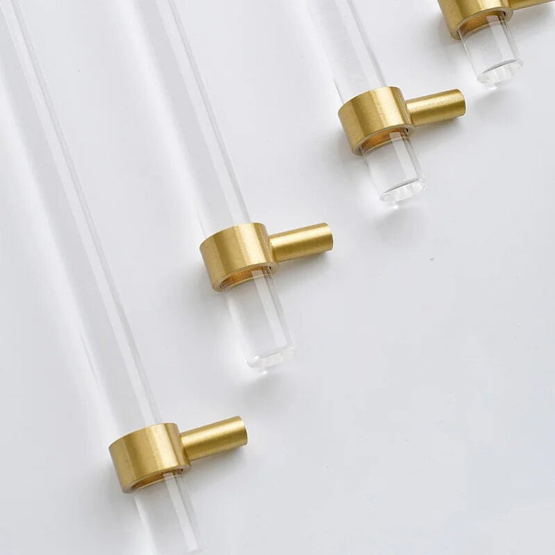 Goldenwarm Clear Acrylic Kithcen Trash Cabinet Pulls Drawer Dresser Handles