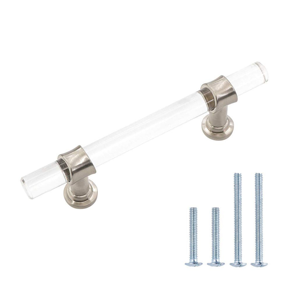 Goldenwarm Cabinet Handles Modern Acrylic Drawer Pulls Clear Dresser Pulls