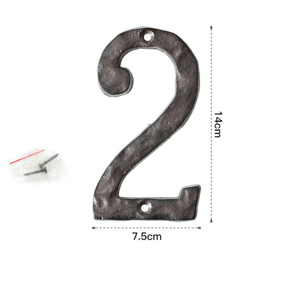 Goldenwarm House Numbers Antique Cast Wrought Iron 5 Inch House Door ...