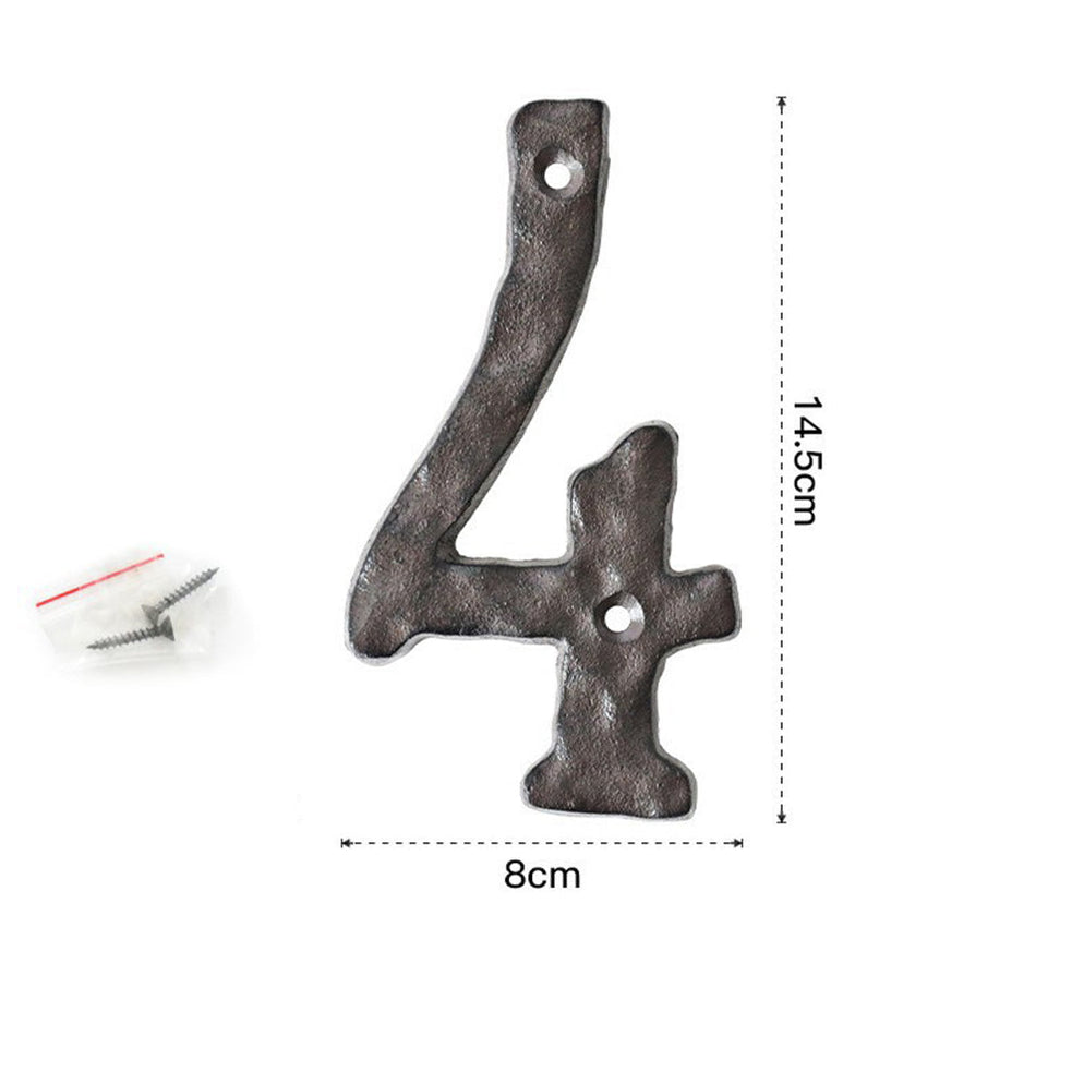 Goldenwarm House Numbers Antique Cast Wrought Iron 5 Inch House Door ...