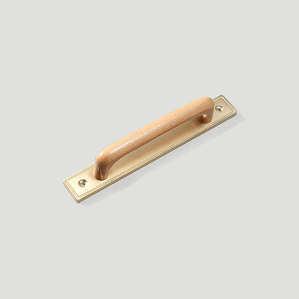 Goldenwarm Wooden Cabinet Backplate Pulls Kitchen Cupboard Gold Drawer ...