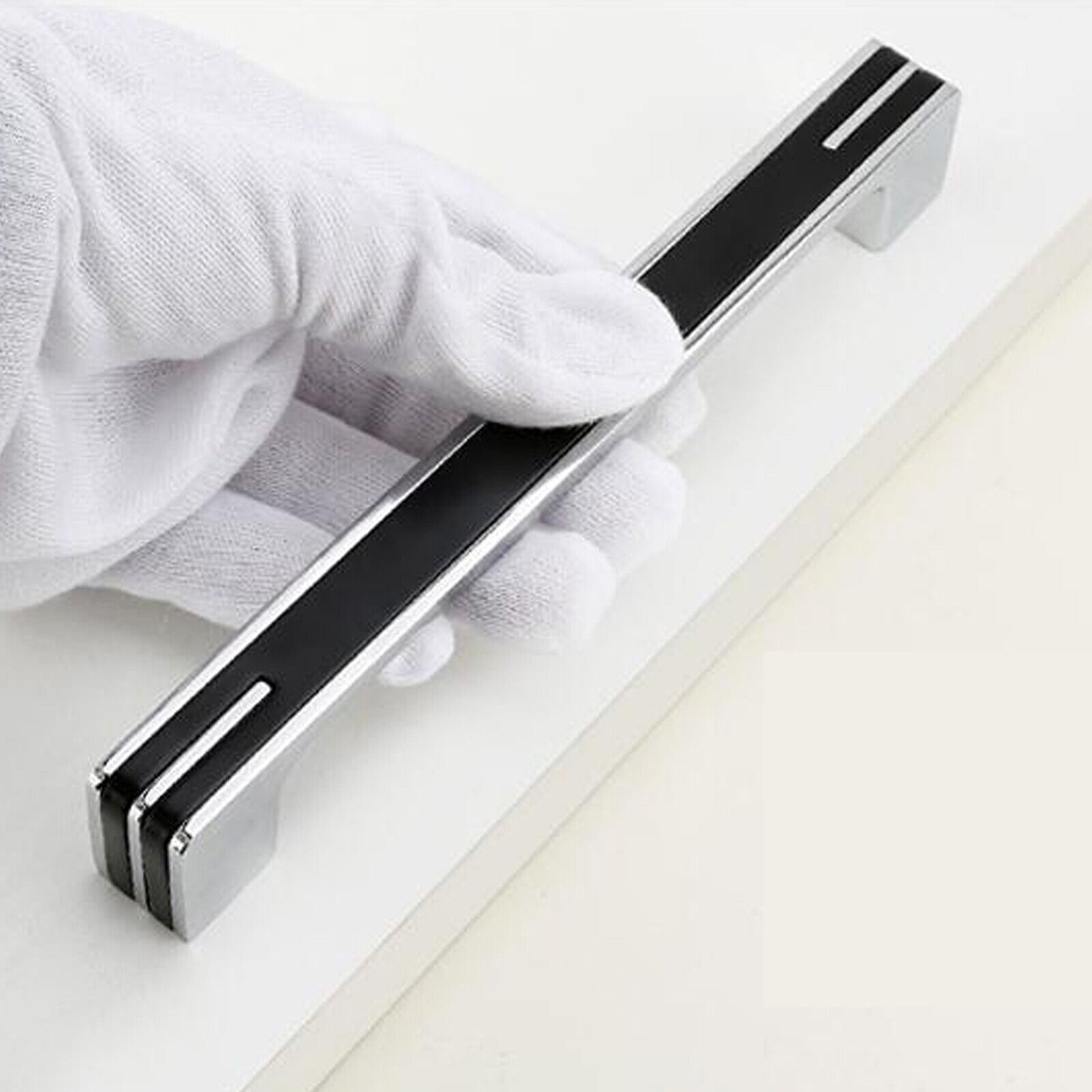 Goldenwarm Living Room Cabinet Pulls Modern Unique Chrome Kitchen ...