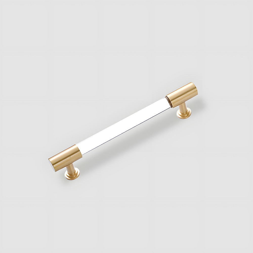 Contemporary long brass gold kitchen handles | Goldenwarm