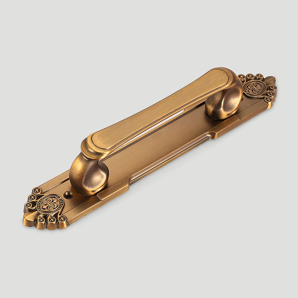 Vintage Metal Cabinet Door Pulls with Backplate | Goldenwarm