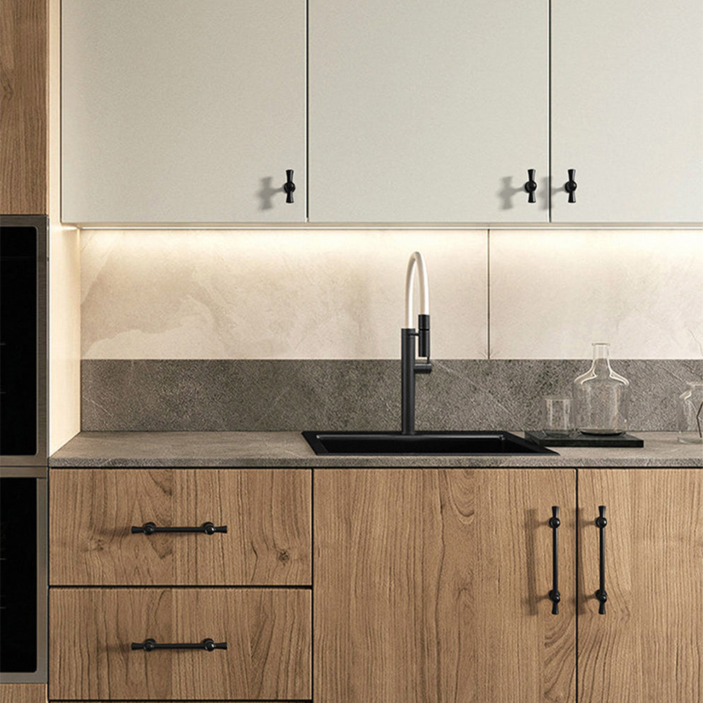Goldenwarm Kitchen Modern Cabinet Cupboard Handles Brass Drawer Pulls