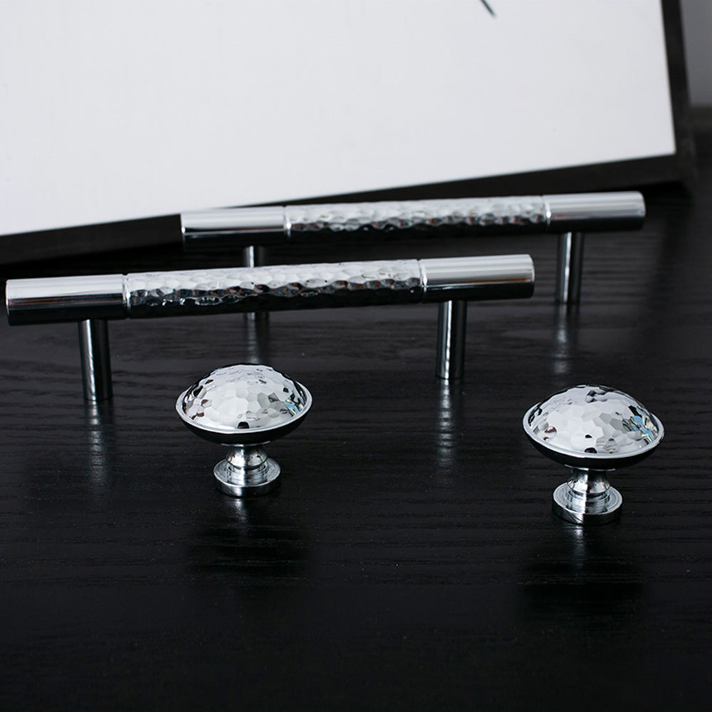 Goldenwarm Cabinet Handles Shiny Silver Drawer Pulls Decorative Drawer ...