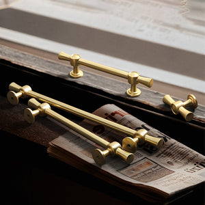 Goldenwarm Kitchen Cabinet Handles Brass Decorative Drawer Pulls Modern ...