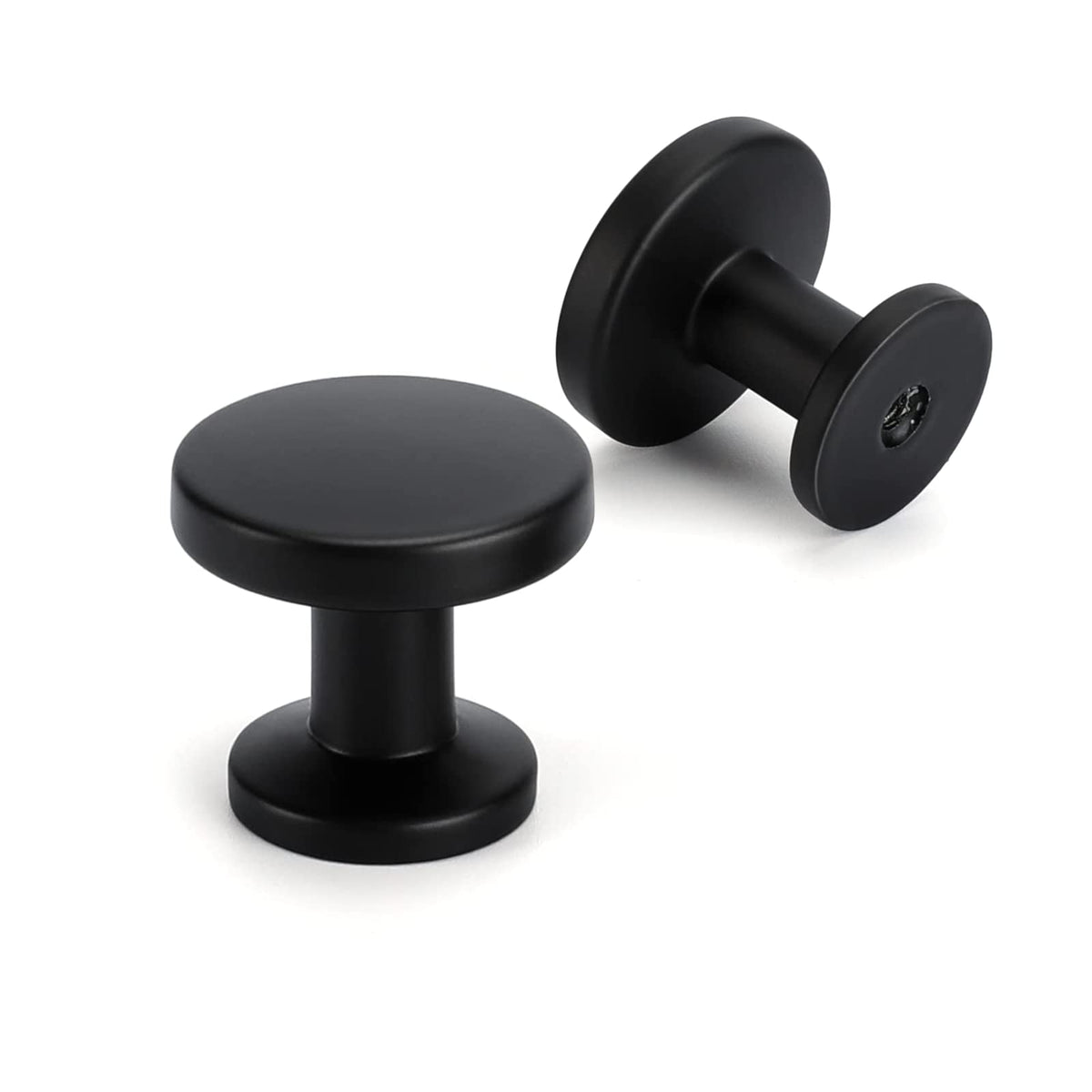 Goldenwarm Black Cabinet Knobs Matte Black Cabinet Hardware Round ...