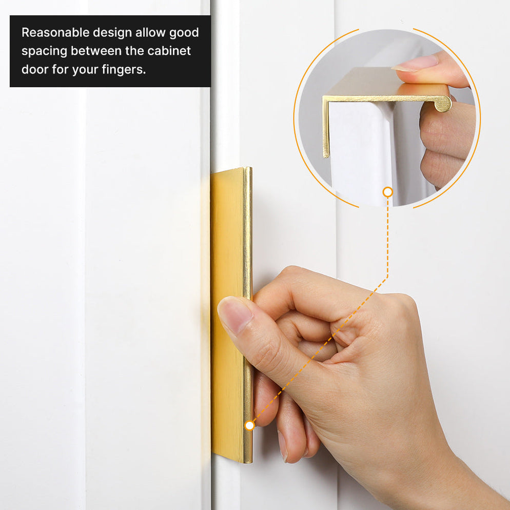 Goldenwarm Cabinet Edge Pull Modern Cabinet Handles Kitchen Cabinet ...