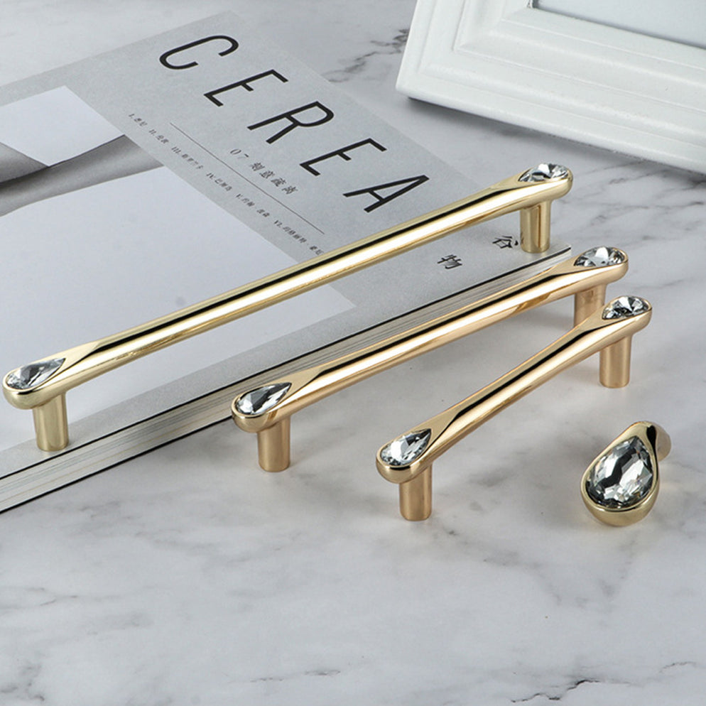 Goldenwarm Crystal Cabinet Handles Pulls Closet Door Pulls