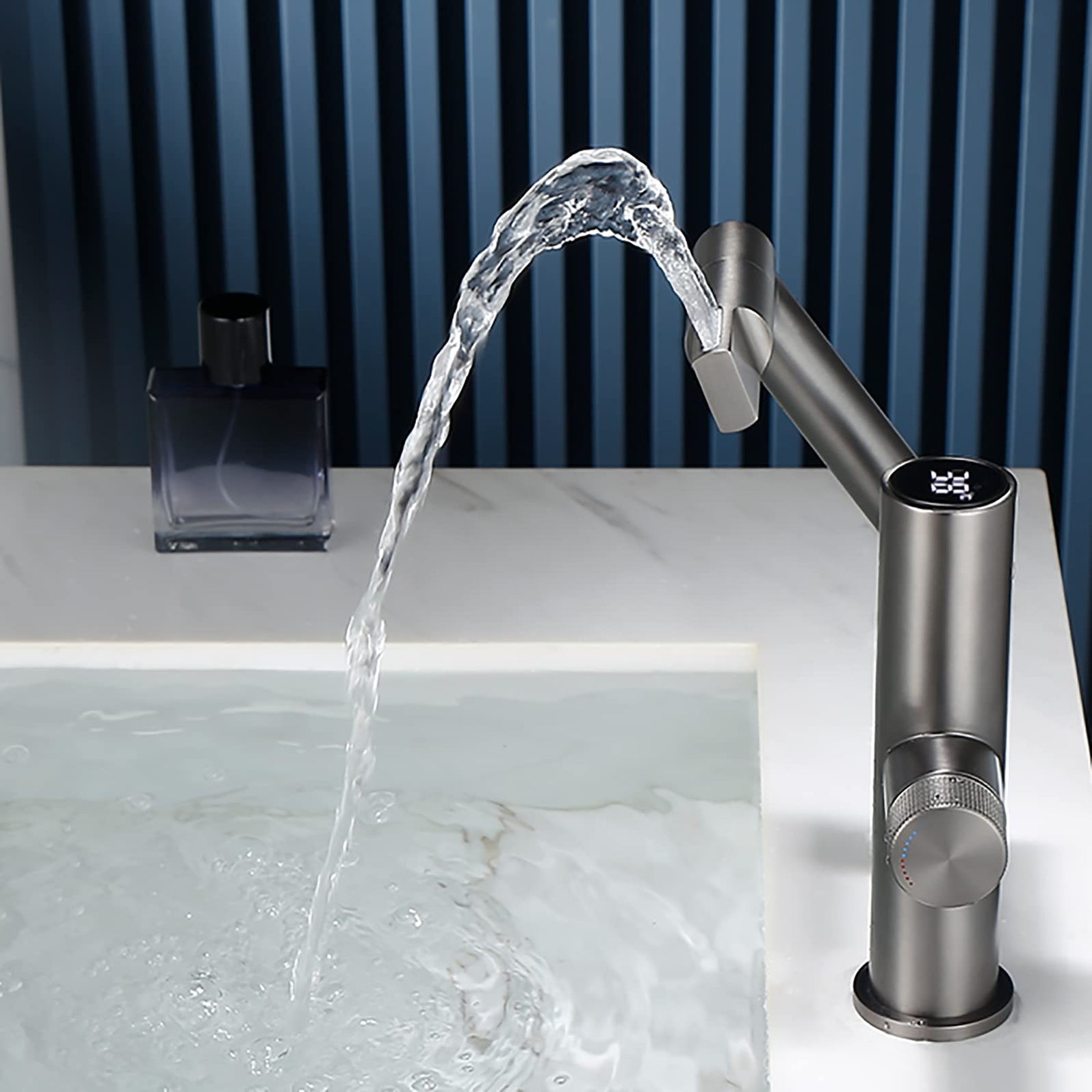 Goldenwarm Single-Hole Faucet Smart Temperature Display Bathroom Sink ...