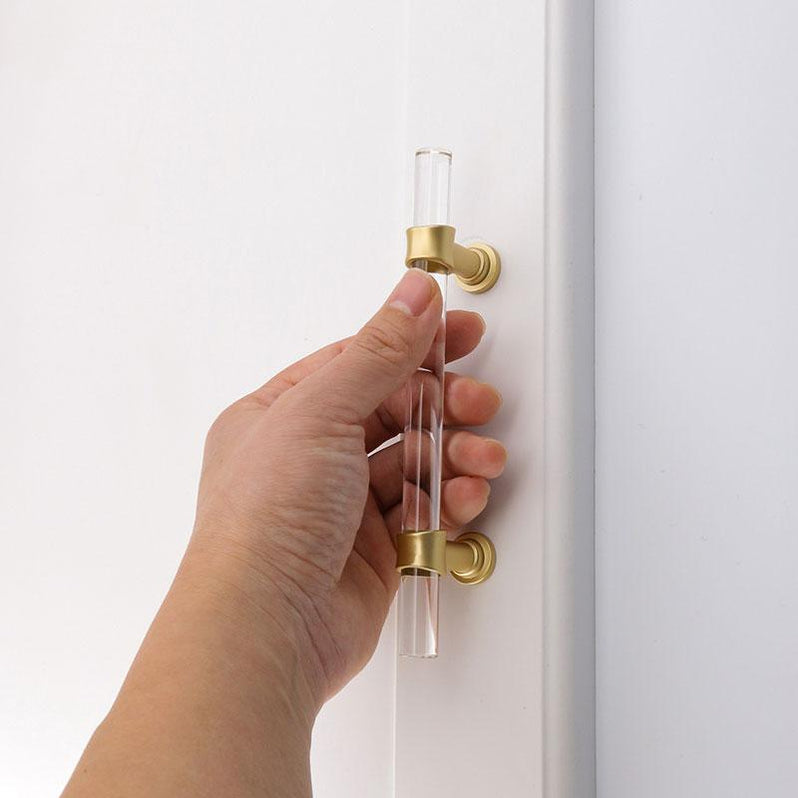 Goldenwarm Cabinet Handles Modern Acrylic Drawer Pulls Clear Dresser Pulls